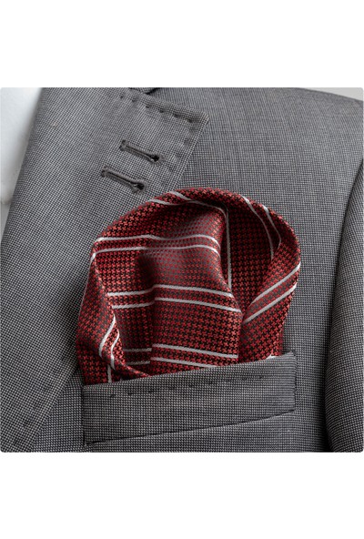 Exve Exclusive Kırmızı Çizgili Yaka Mendili