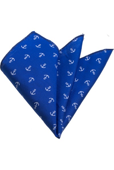 Exve Exclusive Mavi Çapalı Yaka Mendili