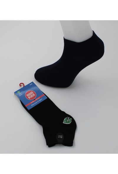 Socksbox 6'lı Bambu Terlemeyi Önleyen 200 Iğne Dikişsiz Siyah Erkek Patik