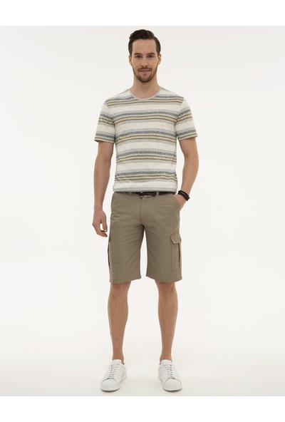 Pierre Cardin Erkek Dokuma Bermuda Capri 50220785-Vr085 Pierre Cardin Erkek Dokuma Bermuda Capri 50220785-Vr085