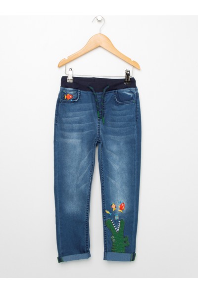 Limon Erkek Çocuk Nakışlı Jean