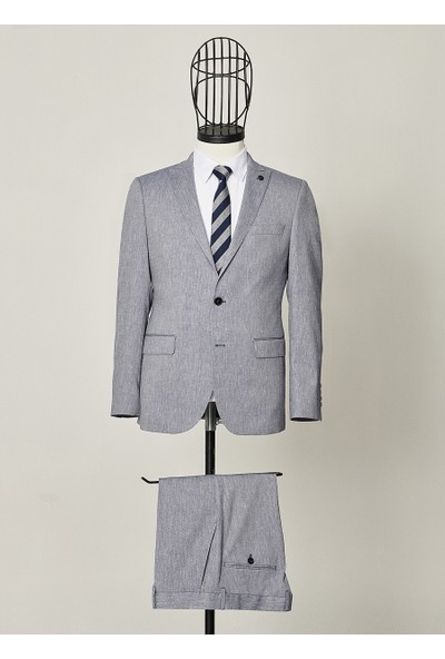 Altınyıldız Classics Slim Fit Dar Kesim Desenli Lacivert Su Geçirmez Nano Takım Elbise Altınyıldız Classics Slim Fit Dar Kesim Desenli Lacivert Su Geçirmez Nano Takım Elbise