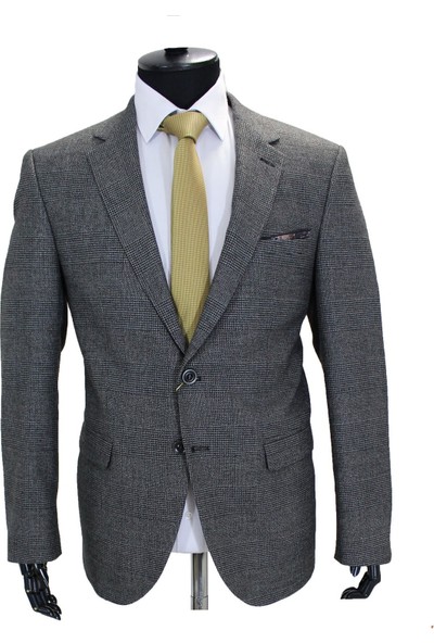Mentor Regalo Erkek Ceket Gri Ekose Slim Fit 42005 Mentor Regalo Erkek Ceket Gri Ekose Slim Fit 42005