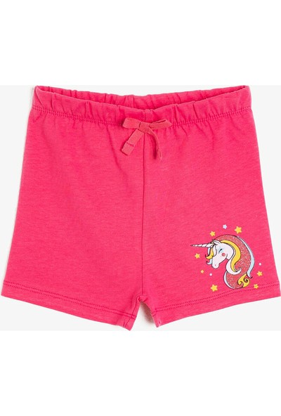 Koton Kids Kız Çocuk Baskılı Şort