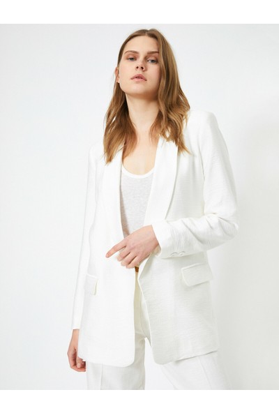 Koton Kadın Dogal Dokulu Rahat Kesim Blazer Koton Kadın Dogal Dokulu Rahat Kesim Blazer