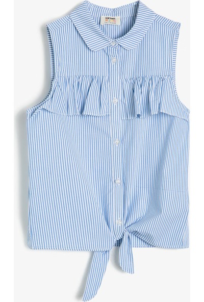 Koton Kids Kız Çocuk Fırfır Detaylı Gömlek