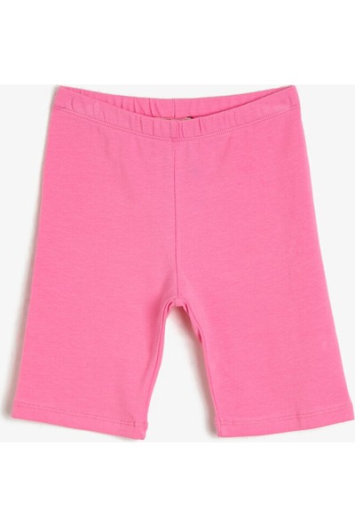Koton Kız Çocuk İnce Esnek Kumastan Normal Bel Kısa Tayt