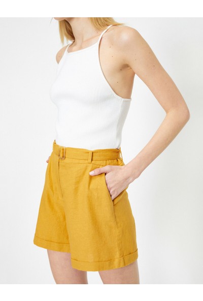 Koton Kadın Rahat Kesim Keten Şort