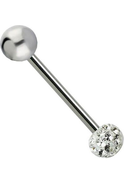 Getss Taşlı Model Dil Unisex Çelik Piercing PR046 Getss Taşlı Model Dil Unisex Çelik Piercing PR046
