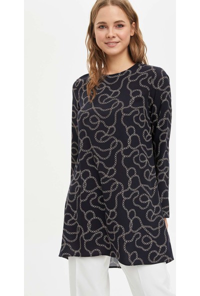 DeFacto Desen Detaylı Dokuma Tunik N0367AZ20SM