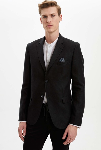 DeFacto Keten Modern Fit Blazer Ceket N6035AZ20SM