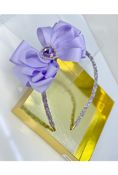 Queen Accessories Lila Kristal Taşlı Luxury Anne Kız Çocuk Tak Çıkar Taç