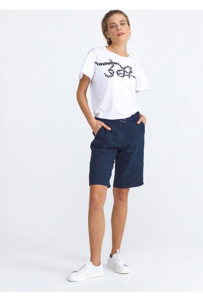 Xint Keten Rahat Kesim Şort