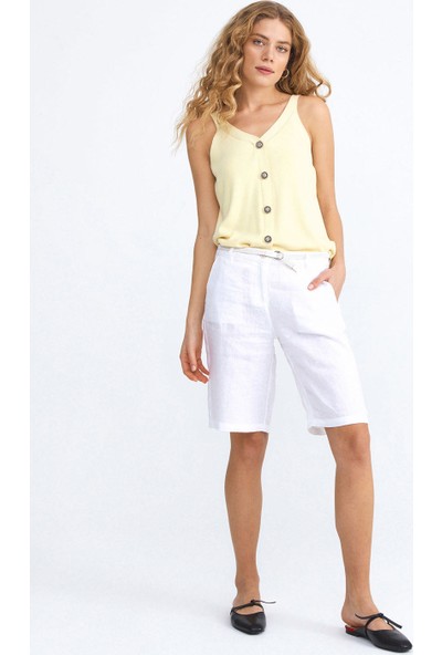 Xint Keten Rahat Kesim Şort