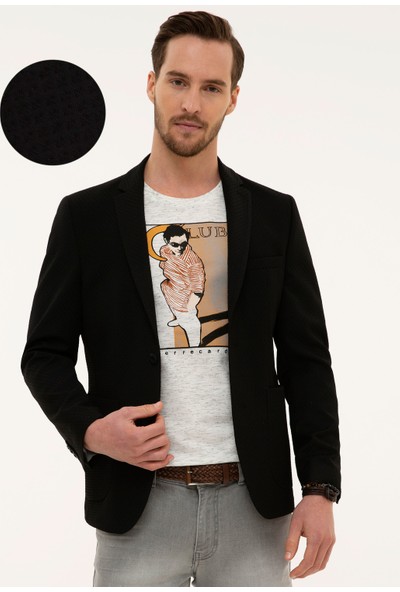 Pierre Cardin Siyah Ekstra Slim Fit Ceket 50220054-VR046