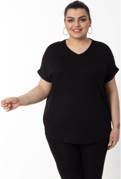 Hanezza Sırt File Detay T-Shirt Hanezza Sırt File Detay T-Shirt