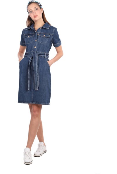 Blue White Kadın Kot Elbise Blue White Kadın Kot Elbise
