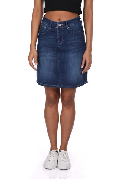 Blue White Kadın Kot Etek Blue White Kadın Kot Etek