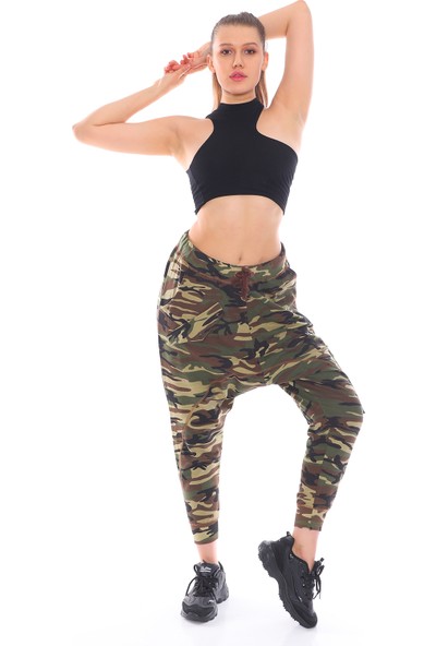 Podiumstar Kamuflaj Desen Şalvar Pantolon