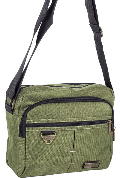 Seventeen 4978 Kanvas Çapraz Omuz Postacı Çantası Haki