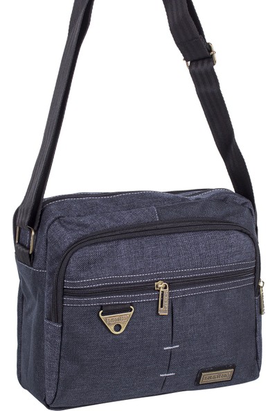 Seventeen 4978 Kanvas Çapraz Omuz Postacı Çantası Siyah