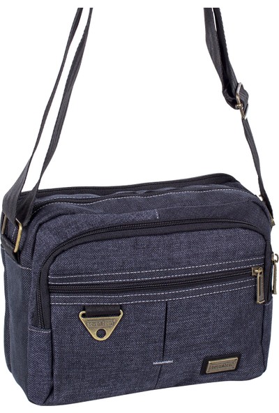 Seventeen 4980 Kanvas Çapraz Omuz Postacı Çantası Siyah