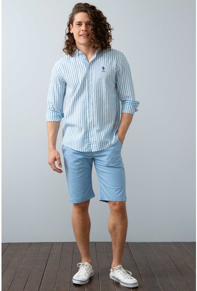 U.S. Polo Assn. Erkek Dokuma Bermuda Capri 50203532-VR073 U.S. Polo Assn. Erkek Dokuma Bermuda Capri 50203532-VR073
