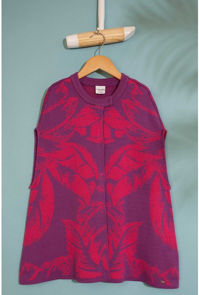 U.S. Polo Assn. Kız Çocuk Triko Panço 50207033-VR023