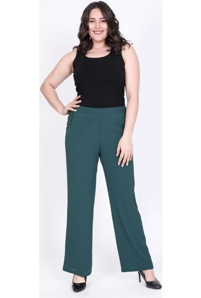 Myline Arka Bel Lastikli Boru Paça Pantolon 35056 Myline Arka Bel Lastikli Boru Paça Pantolon 35056