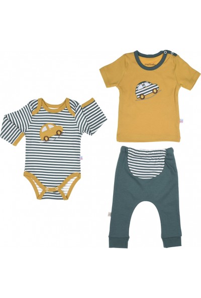 Miya Baby Woswos Nakışlı 3lü Erkek Takım Miya Baby Woswos Nakışlı 3lü Erkek Takım