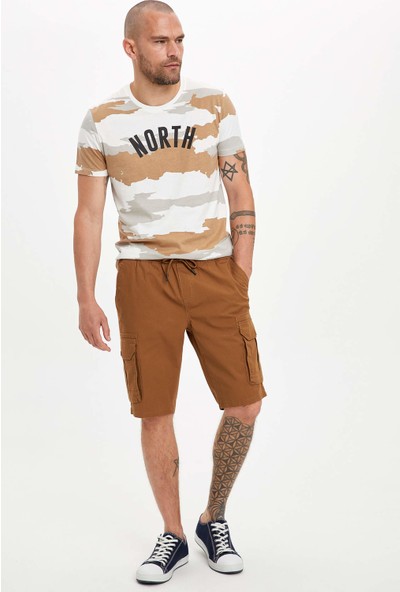 Defacto Regular Fit Kargo Cepli Bermuda Şort N8607AZ20SP