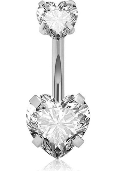 VipBT Sade Zirkon Kalp Göbek Piercing VipBT Sade Zirkon Kalp Göbek Piercing