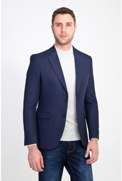 Kiğılı Slim Fit Desenli Ceket