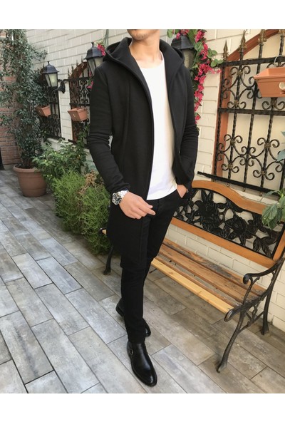 Terzi Adem İtalyan Stil Mevsimlik Erkek Panço Polar Hırka Gri T3940