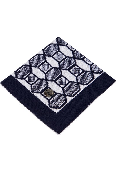 Hemington Siyah Karo Desenli Örgü Cep Mendili