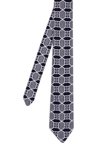 Hemington Siyah Karo Desenli Örgü Kravat
