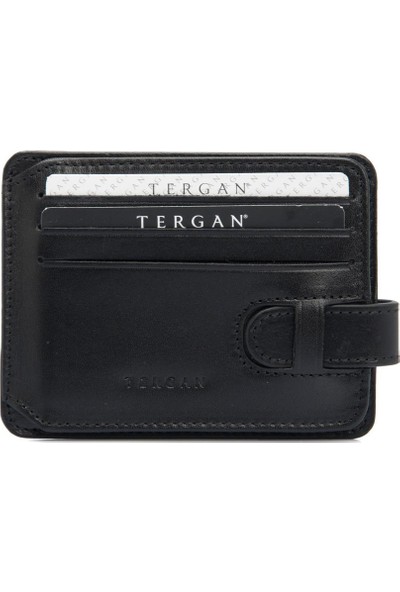 Tergan Siyah Deri Erkek Kredi Kartlık 01533B06