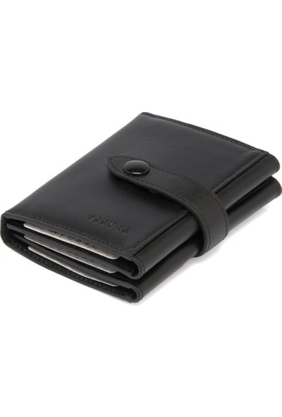 Tergan Siyah Deri Erkek Kredi Kartlık 01625C59