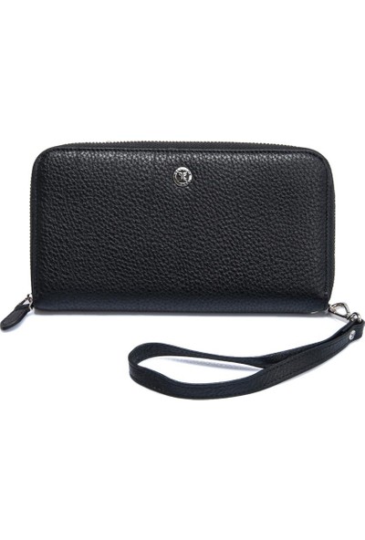 Tergan Siyah Deri Kadın Cüzdanı 05734A41
