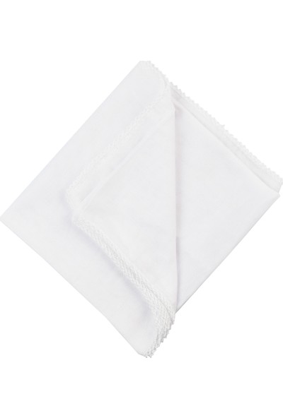 Başakcıoğlu Tekstil 10 Adet Kroşetalı %100 Pamuk Tülbent, 95 cm x 95 cm Başakcıoğlu Tekstil 10 Adet Kroşetalı %100 Pamuk Tülbent, 95 cm x 95 cm