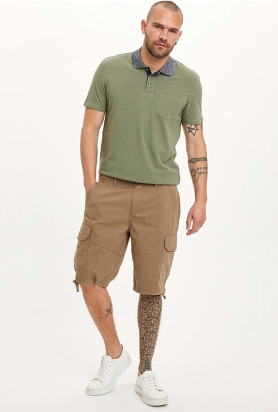 DeFacto Regular Fit Kargo Bermuda Şort N6623AZ20SM