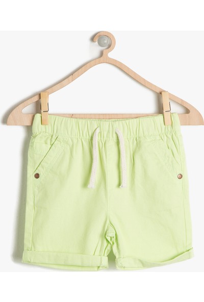 Koton Erkek Çocuk Rahat Kesim Şort Sarı