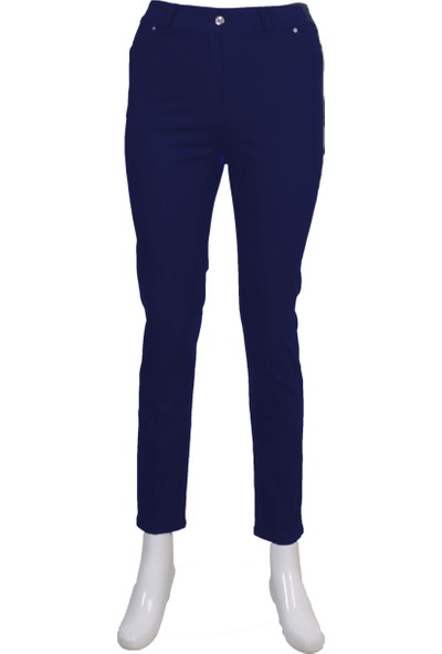 Ruşetül Cotton Kadın Büyük Beden Pantolon Lacivert Ruşetül Cotton Kadın Büyük Beden Pantolon Lacivert