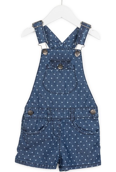 Losan Kız Çocuk Puantiyeli Şort Salopet 7 Yaş