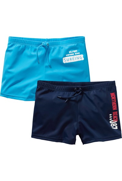 bonprix Deniz Şortu (2'Li Paket) Mavi