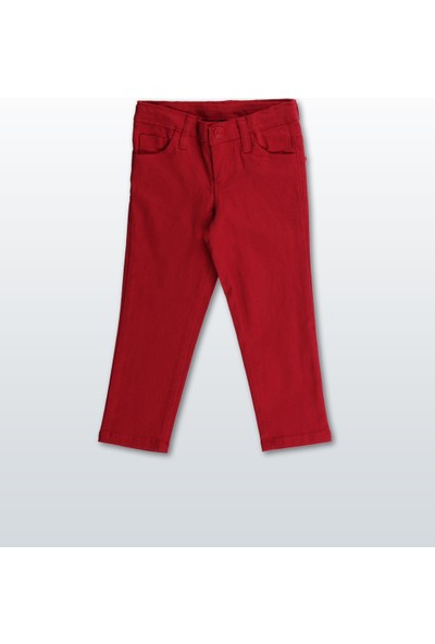 Wonder Kids Kız Toddler Gabardin Pantolon WK16W4507-Kırmızı