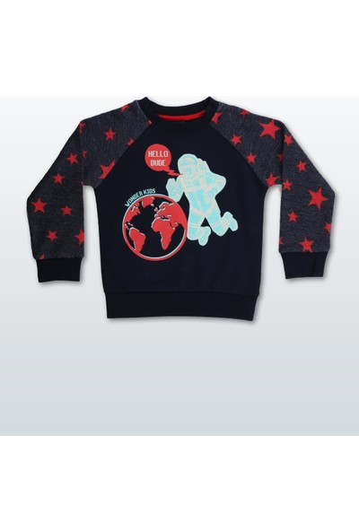 Wonder Kids Erkek Toddler Uzun Kollu T-Shirt WK16W4614-Lacivert