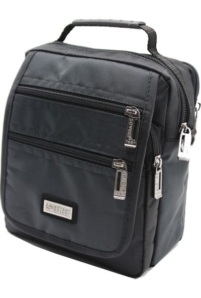 Seventeen 2249 Çok Gözlü Erkek El ve Omuz Askılı Çanta Siyah