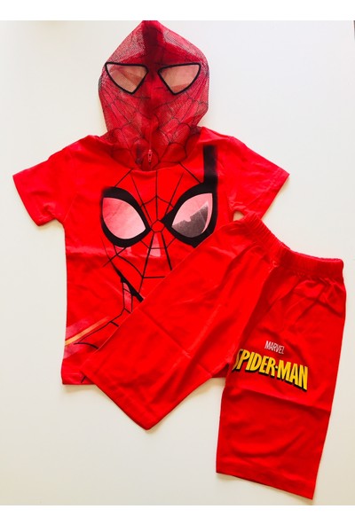Örümcek Adam Spiderman Maskeli Şort Tshirt Eşofman Takımı Örümcek Adam Spiderman Maskeli Şort Tshirt Eşofman Takımı