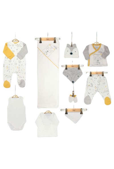 Baby Tongs Fox Sheep Erkek Bebek 10'lu Hastane Çıkış Seti